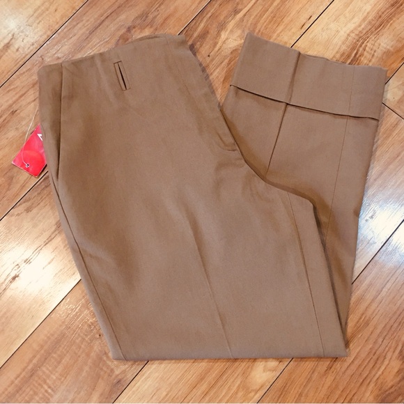 Anne Klein | Pants & Jumpsuits | Cotton Dress Pants Slacks Caramel Tan ...
